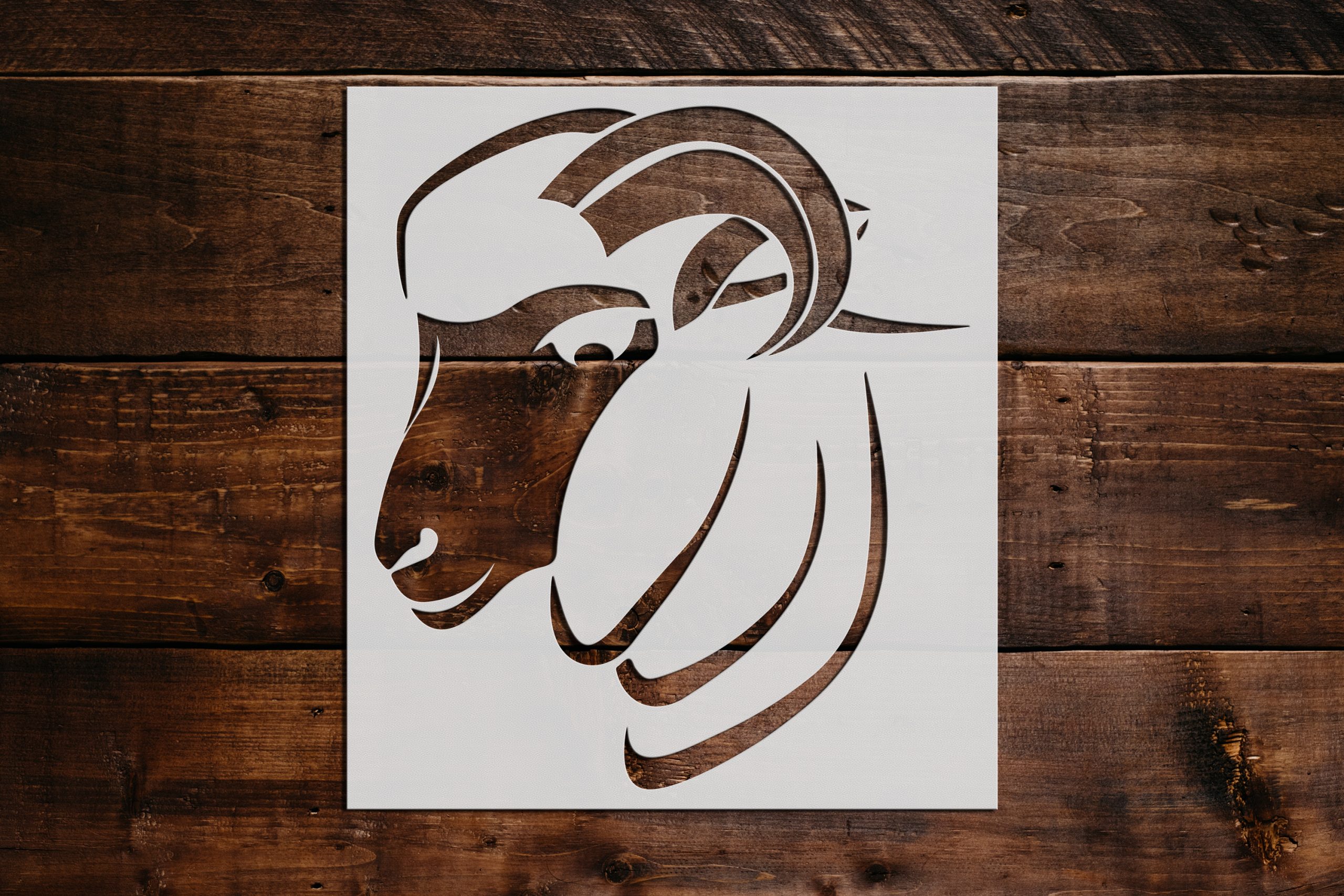 Ram Stencil - Art and Wall Stencil - Stencil Giant