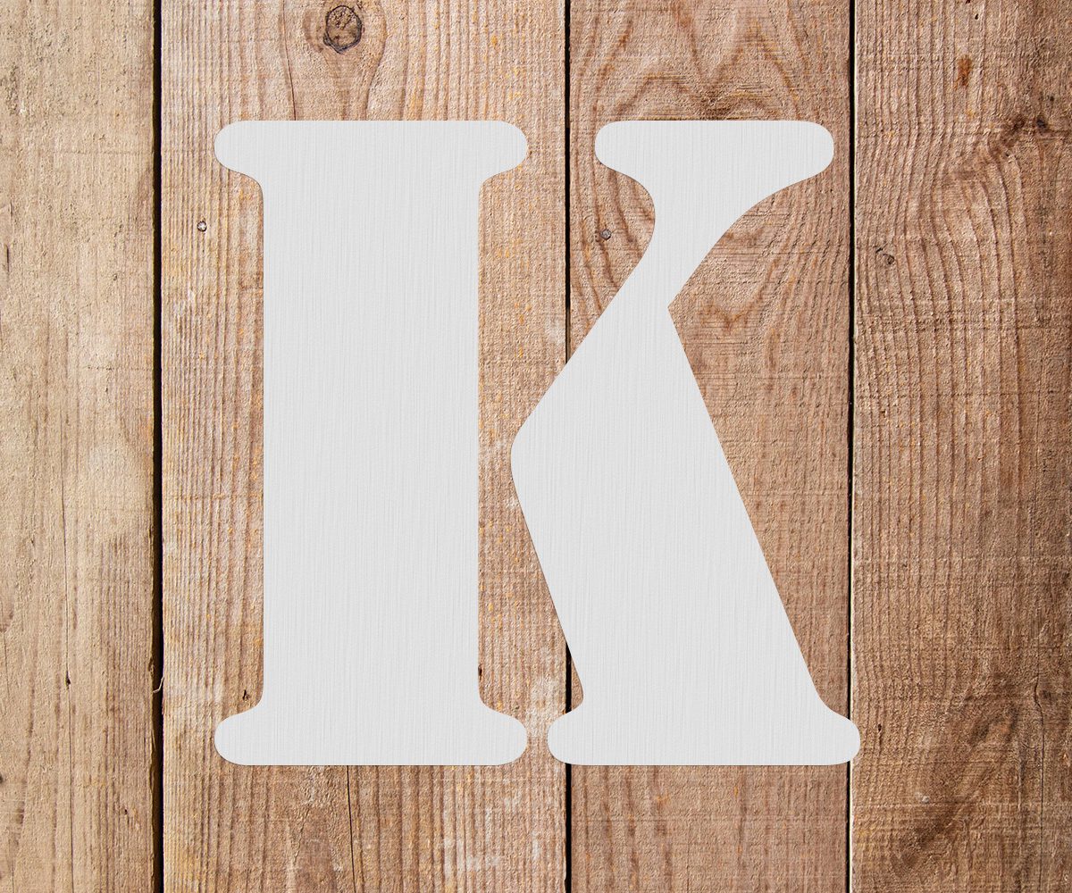 Letter K Stencil - Art and Wall Stencils - Stencil Giant