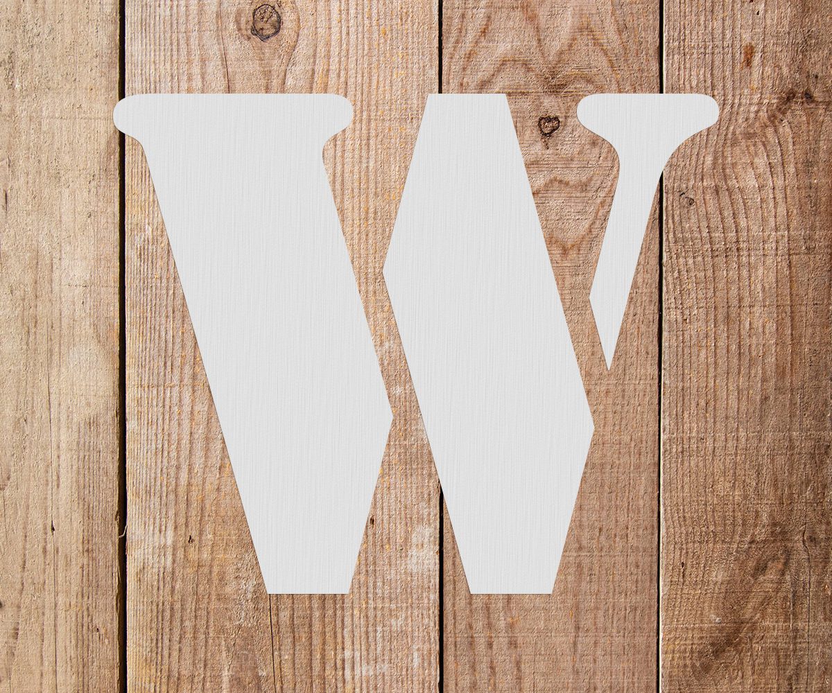 Letter W Stencil - Art and Wall Stencils - Stencil Giant