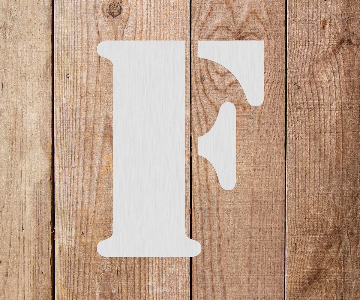 Letter F Stencil - Art and Wall Stencils - Stencil Giant