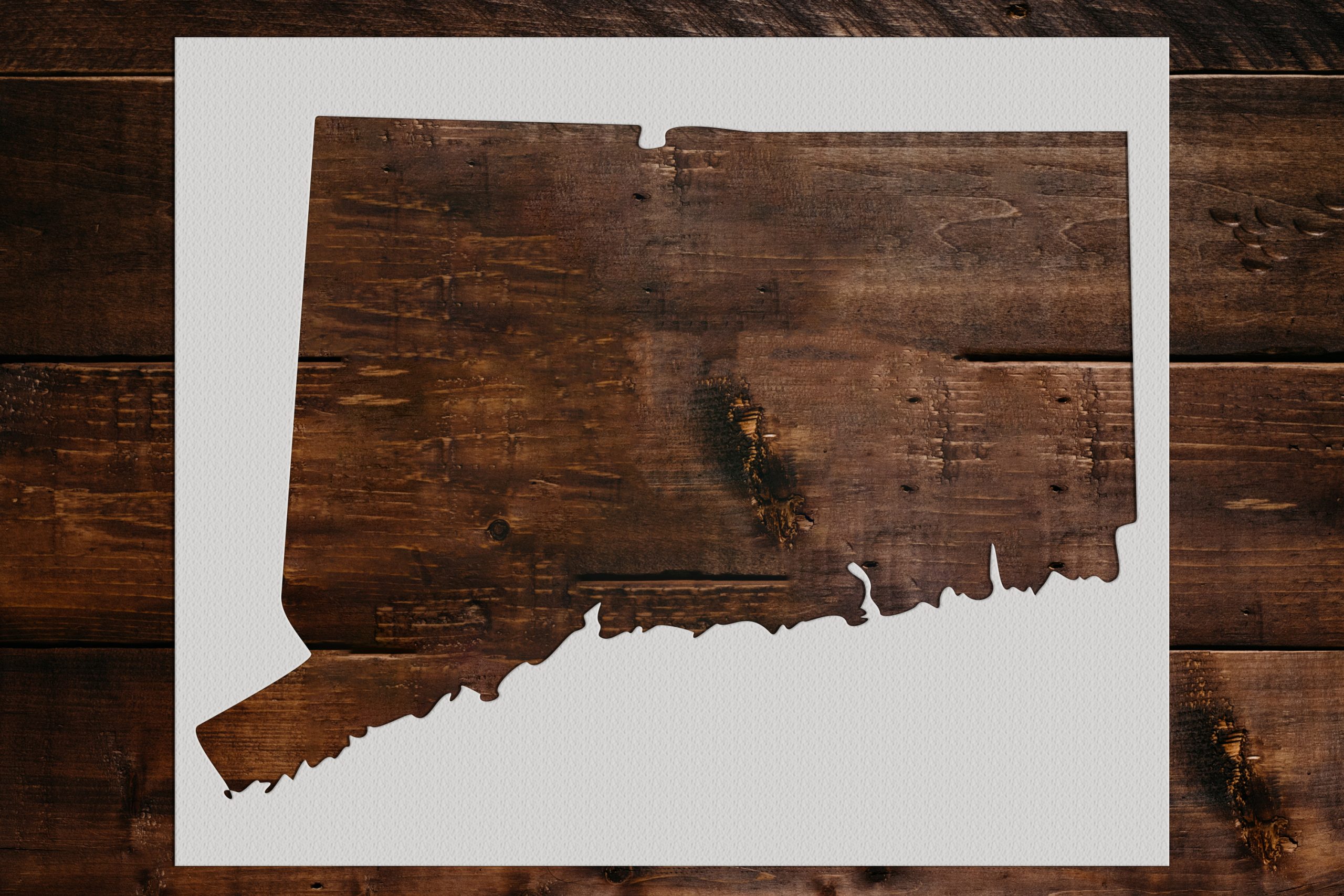 Connecticut State Stencil- Art and Wall Stencil - Stencil Giant