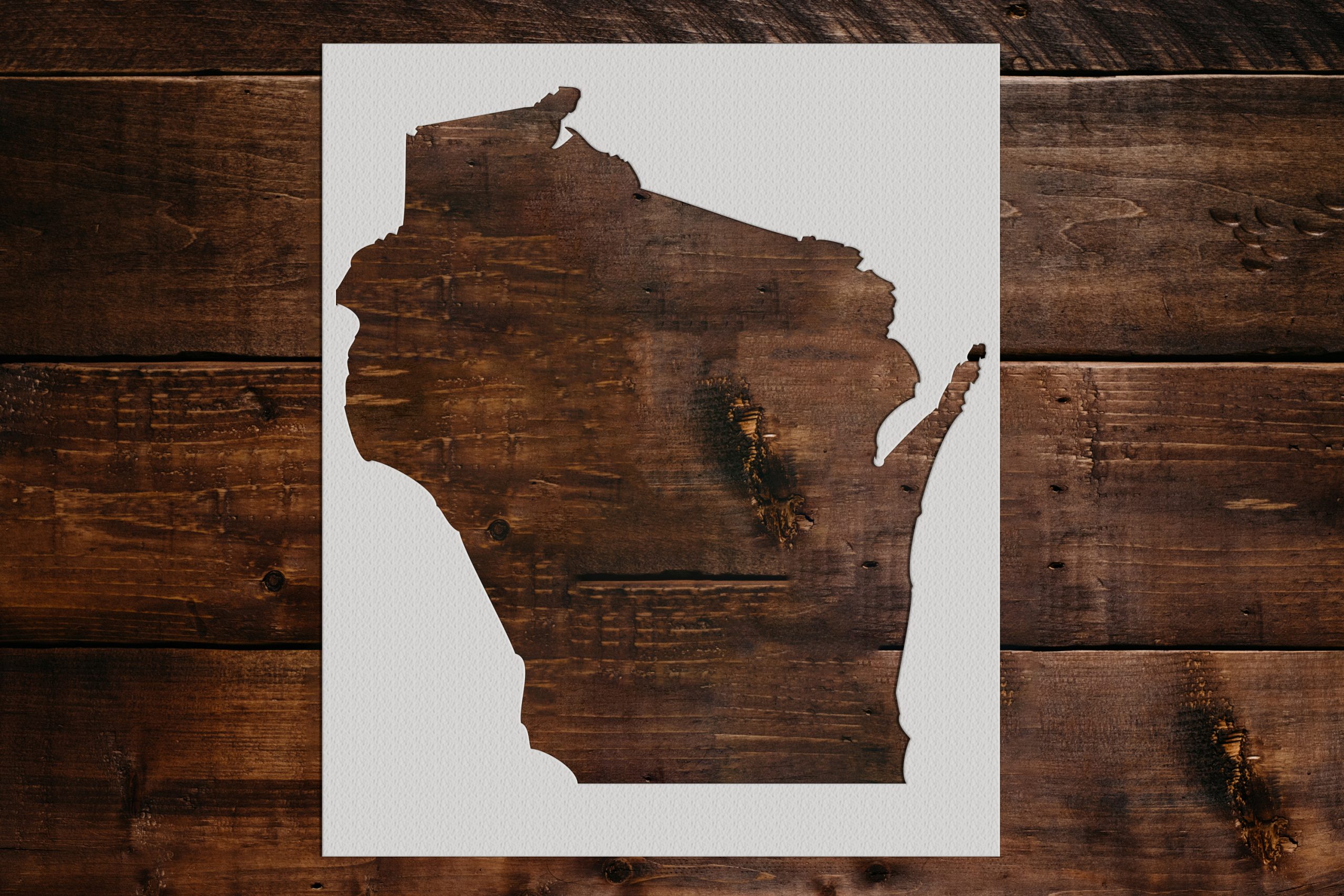 Wisconsin State Stencil- Art and Wall Stencil - Stencil Giant
