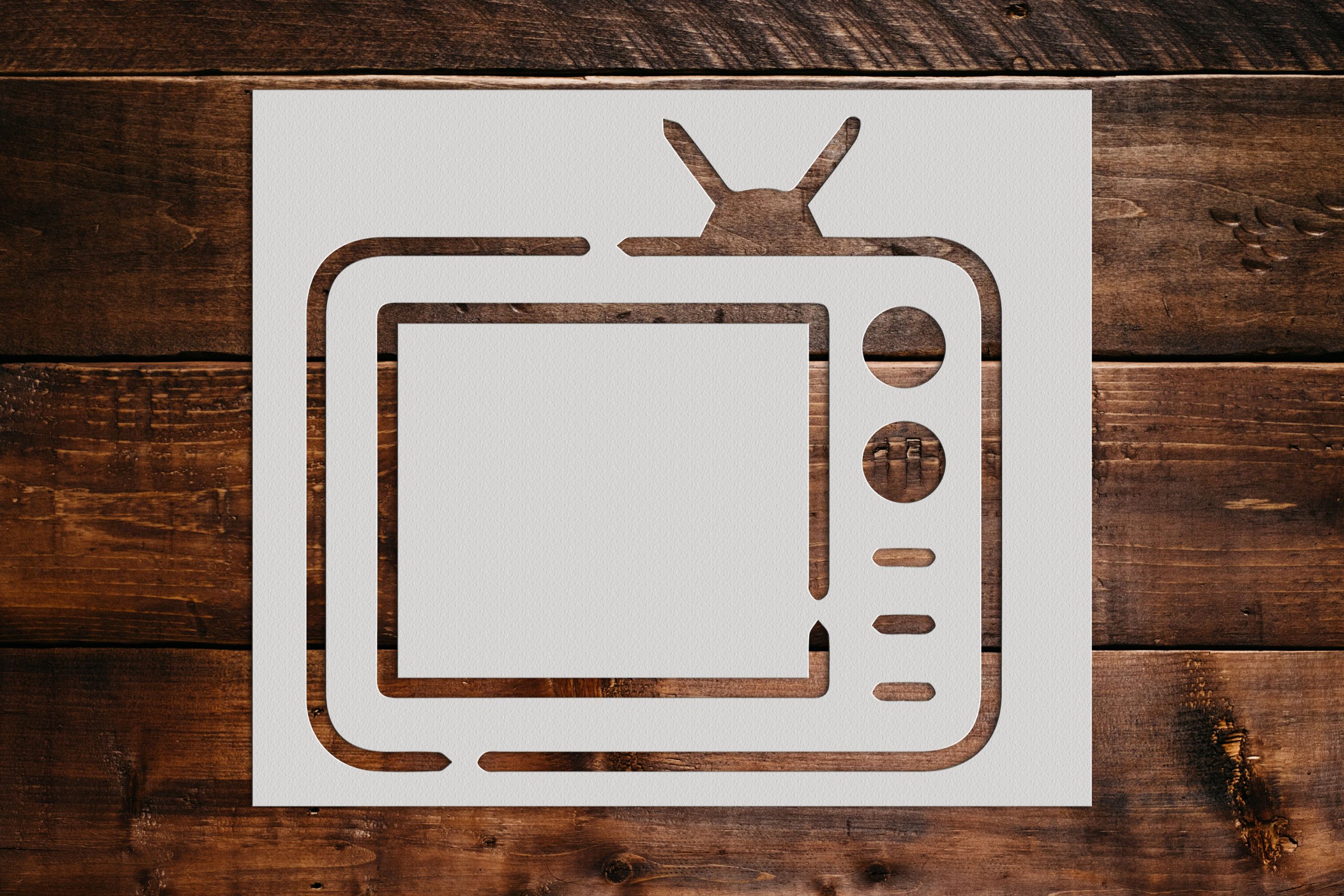 Vintage Television Stencil – Art and Wall Stencil - Stencil Giant