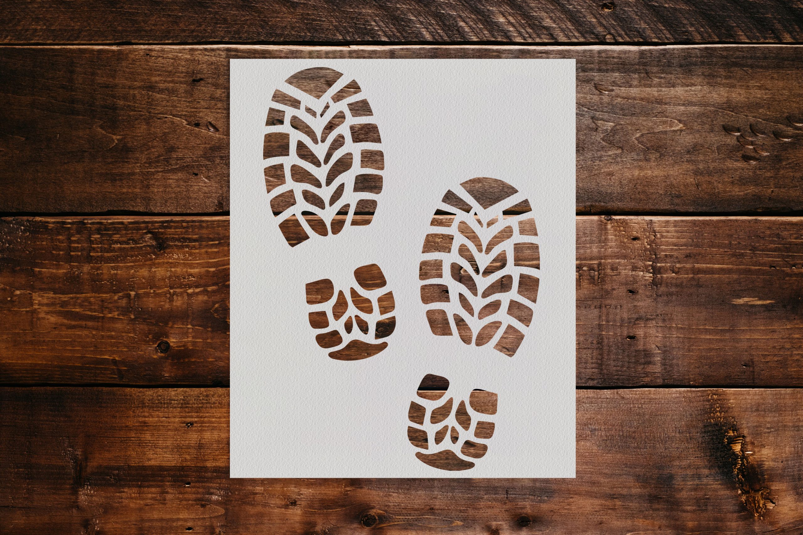 Footprint Stencil - Stencil Giant