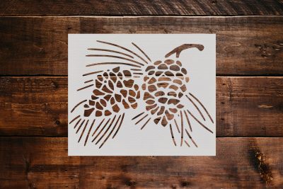 Pine Cones Stencil - Stencil Giant