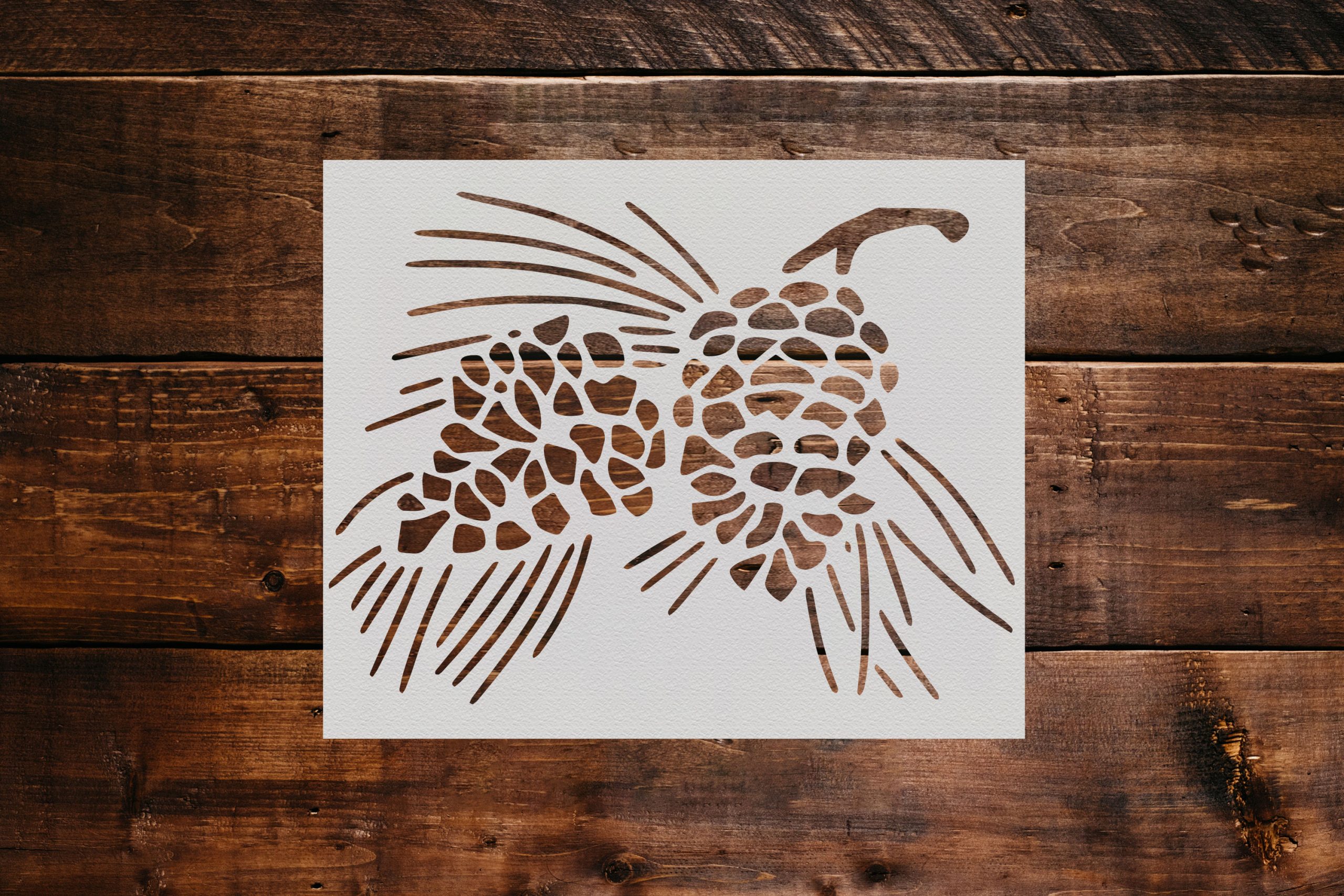 Pine Cones Stencil - Stencil Giant