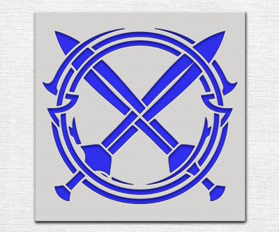 Swords Stencil - Art and Wall Stencil - Stencil Giant