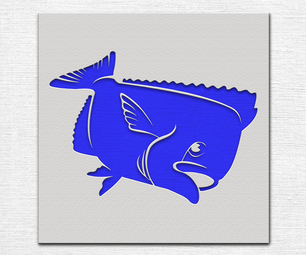 Flounder Stencil - Art and Wall Stencil - Stencil Giant