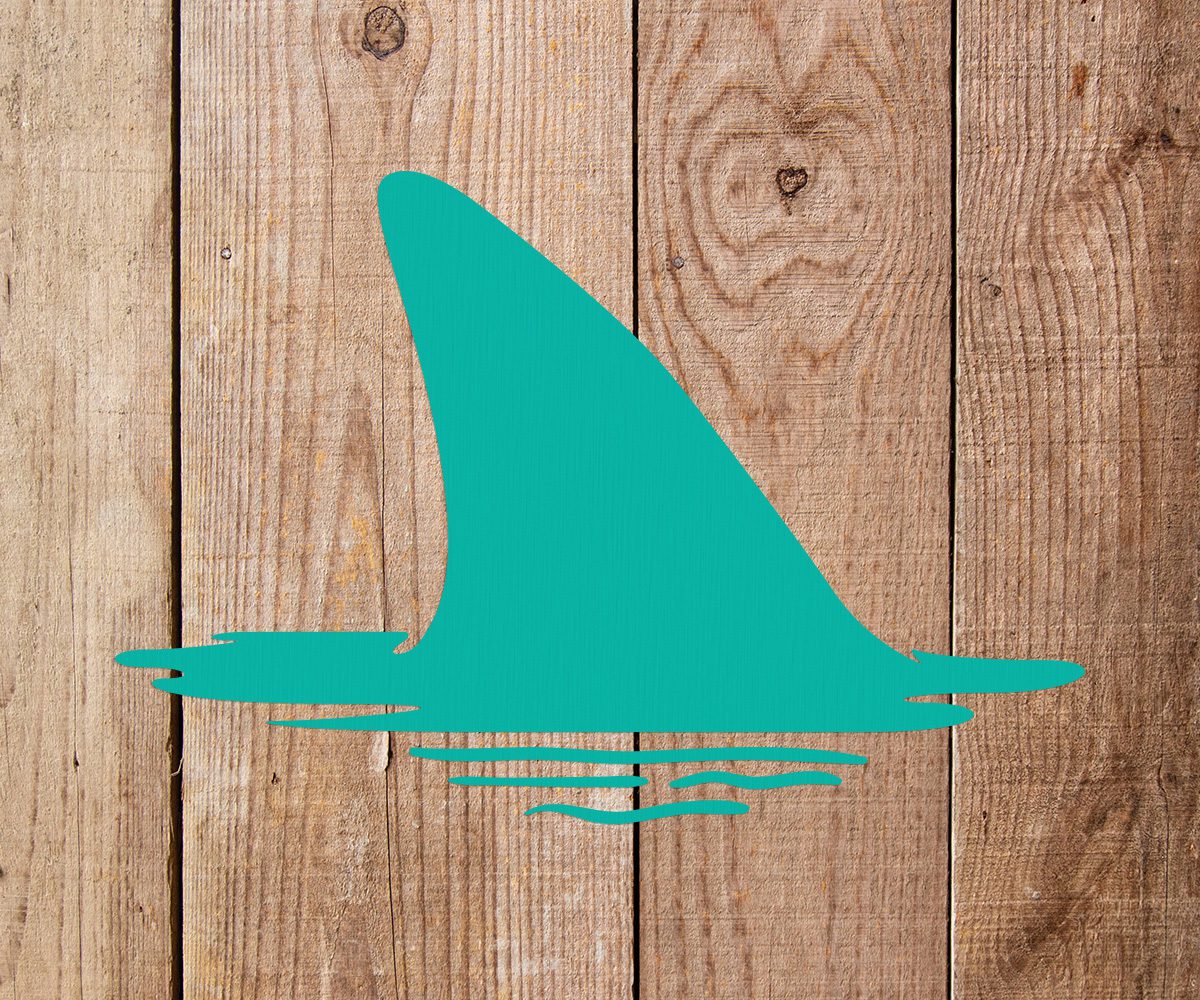 Shark Fin Stencil - Art and Wall Stencil - Stencil Giant
