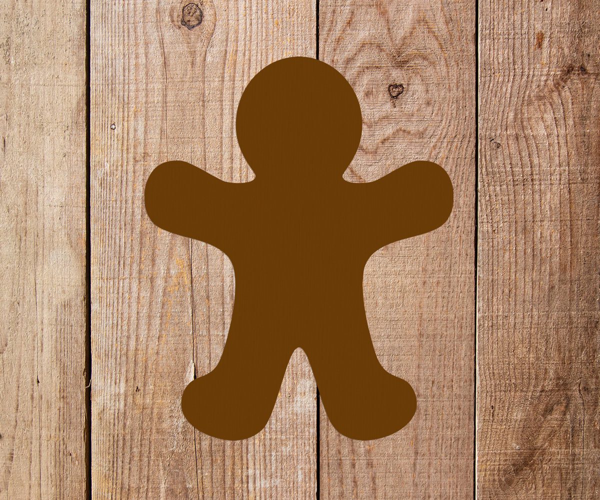 Gingerbread Man Face Stencil - Art and Wall Stencil - Stencil Giant