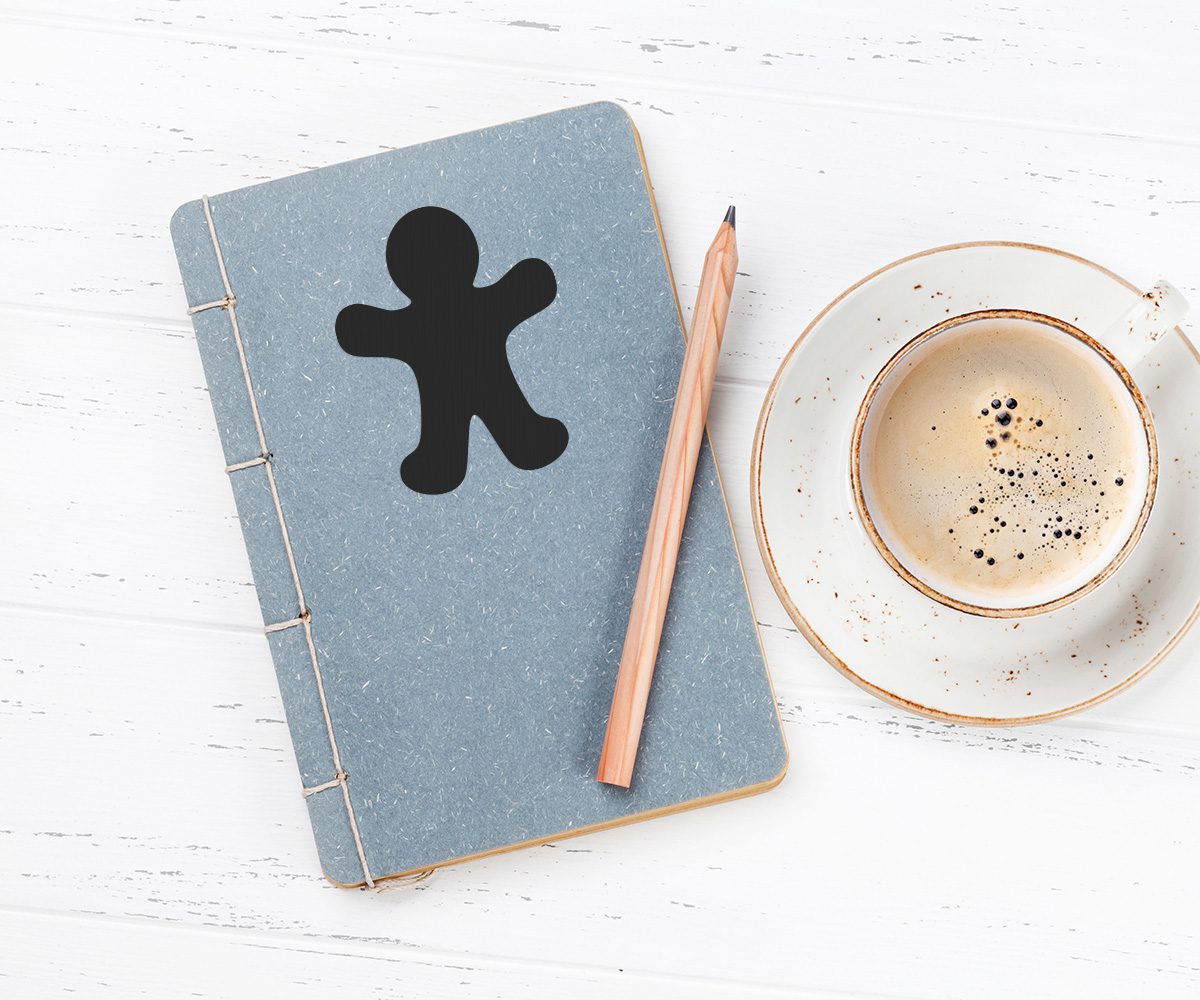 Gingerbread Man Face Stencil - Art and Wall Stencil - Stencil Giant