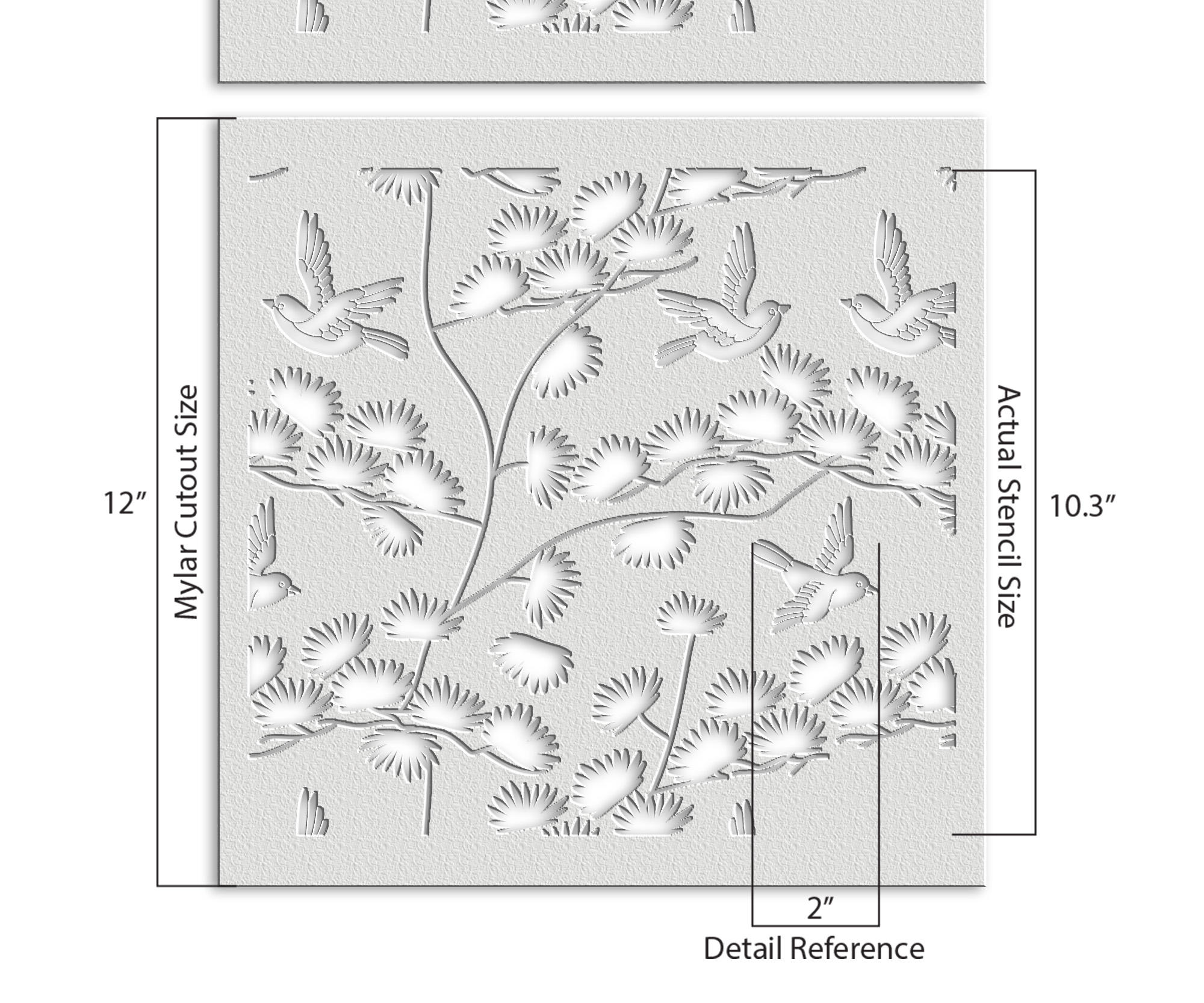 Bird Design Stencil - Art and Wall Stencil - Stencil Giant