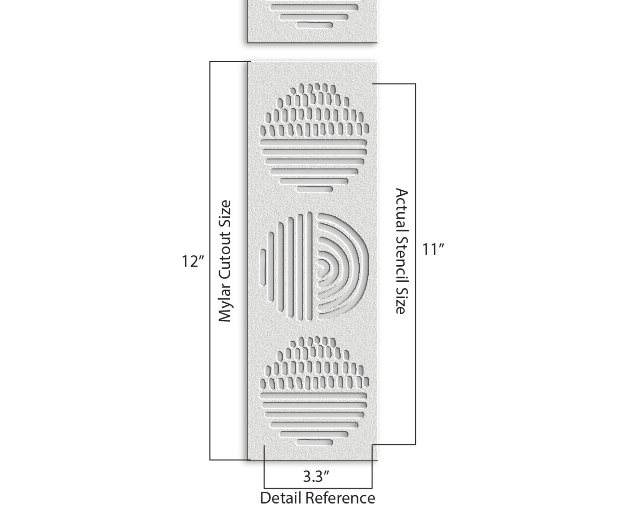 Half Circles Stencil - Art and Wall Stencil - Stencil Giant