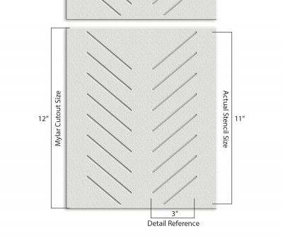 Herringbone Pattern Stencil - Art and Wall Stencil - Stencil Giant