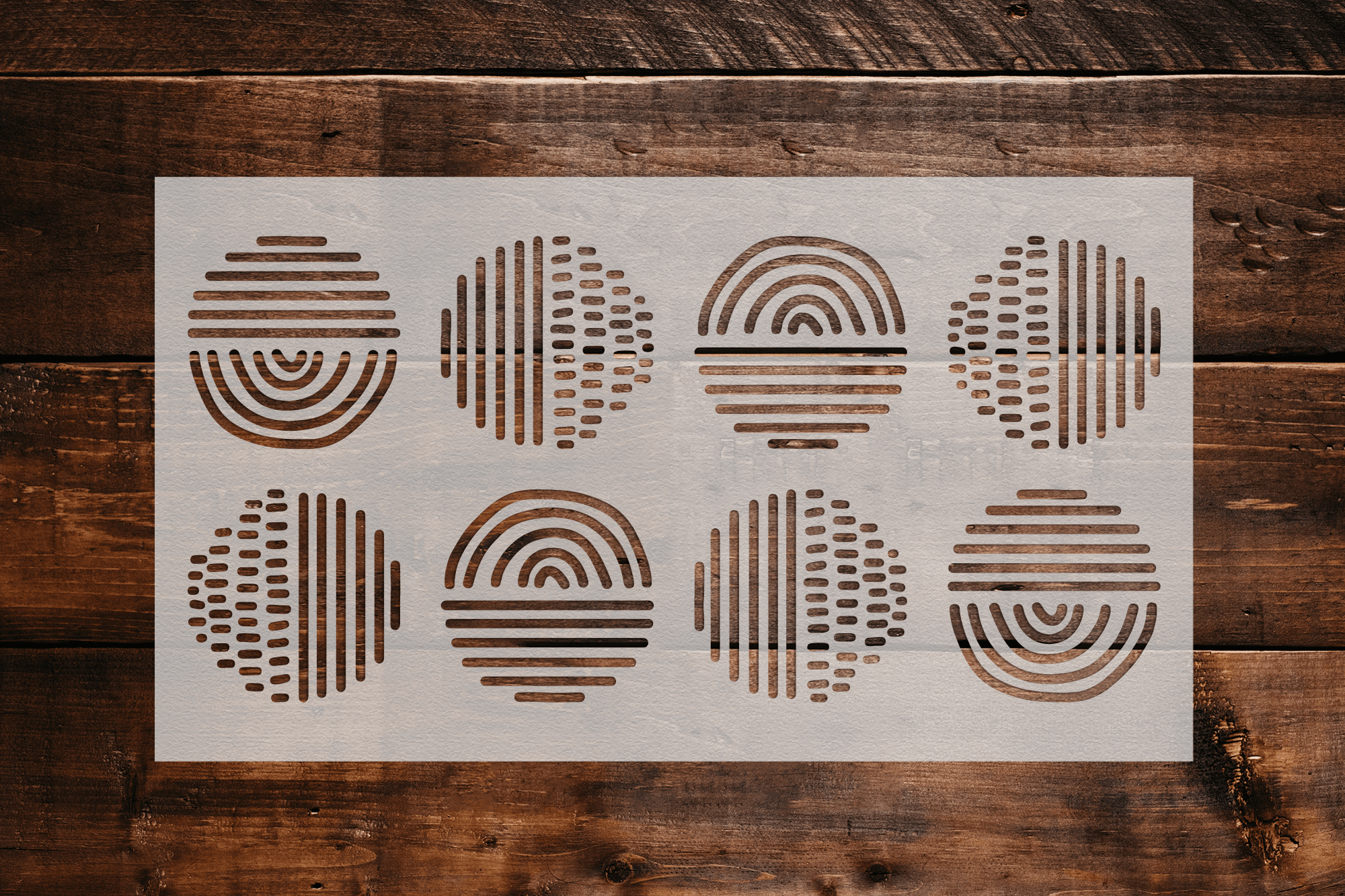 Half Circles Stencil - Art and Wall Stencil - Stencil Giant