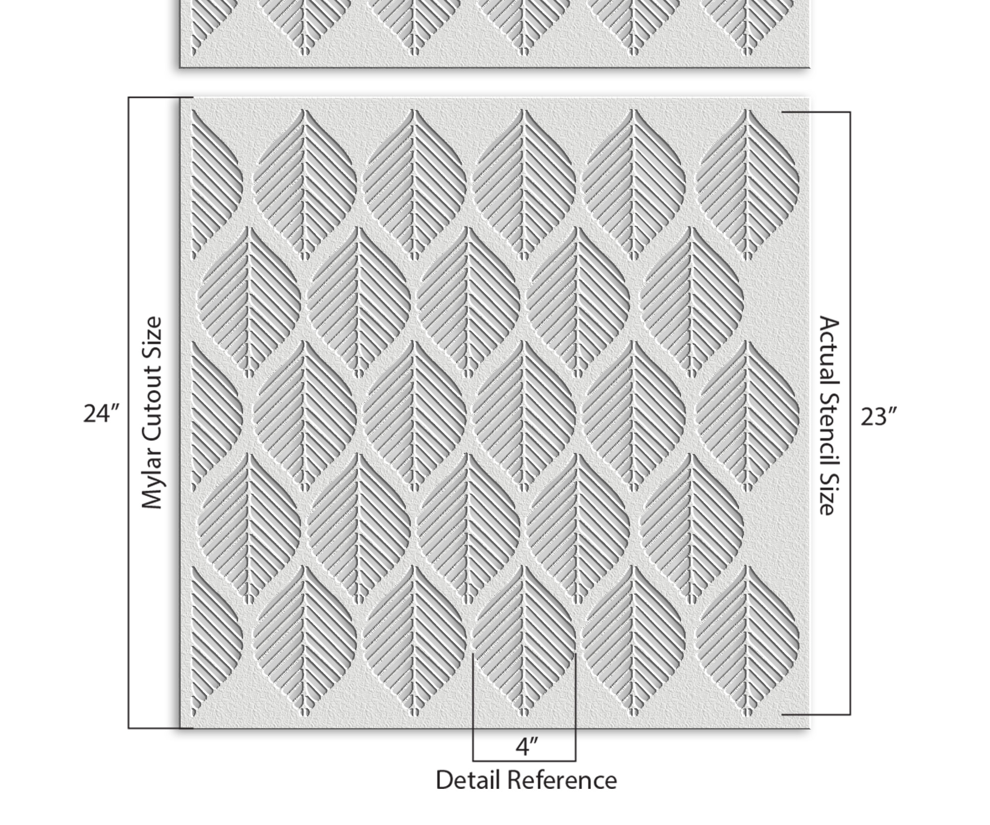 Leaf Pattern Stencil - Art and Wall Stencil - Stencil Giant