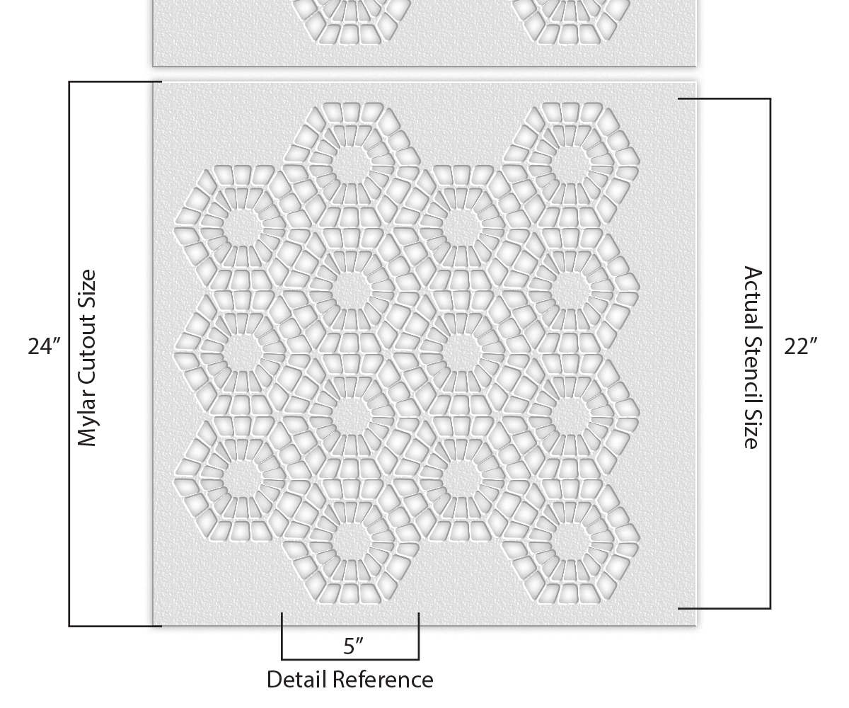Geometric Pattern Stencil - Art And Wall Stencil - Stencil Giant