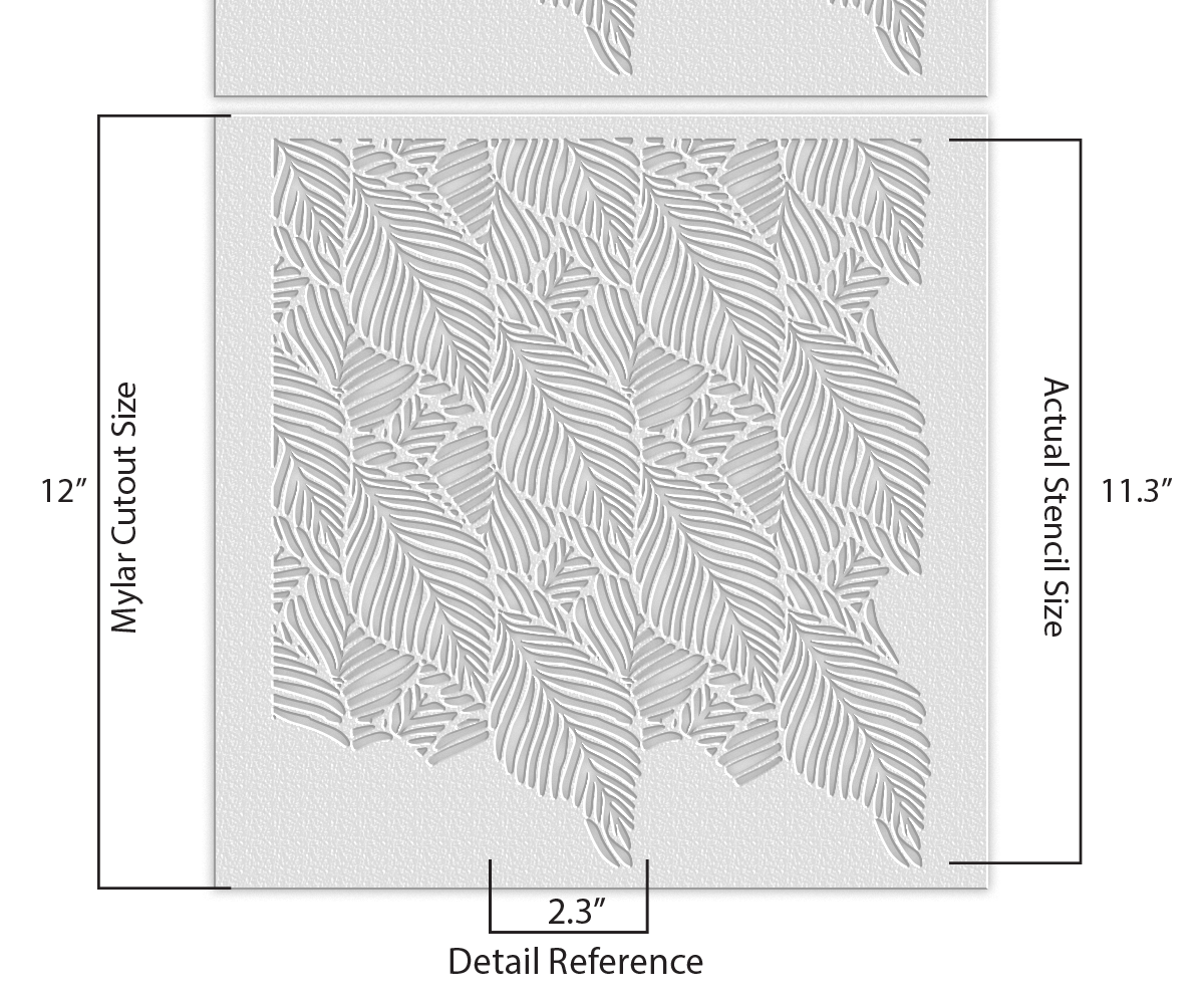 Leaf Pattern Stencil - Art and Wall Stencil - Stencil Giant